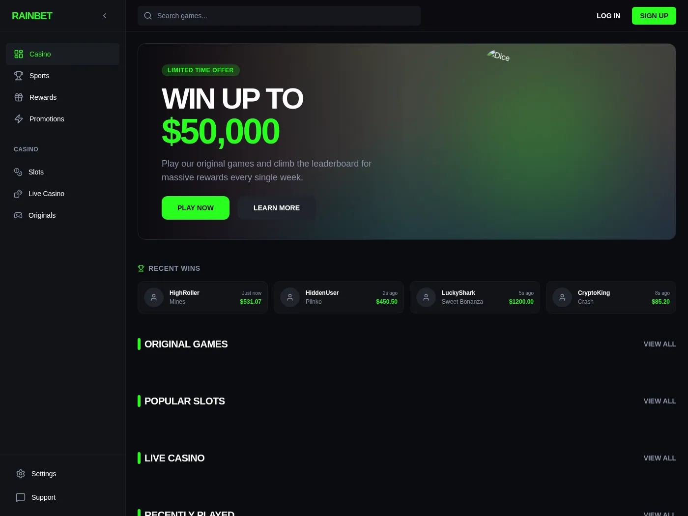 Rainbet Clone