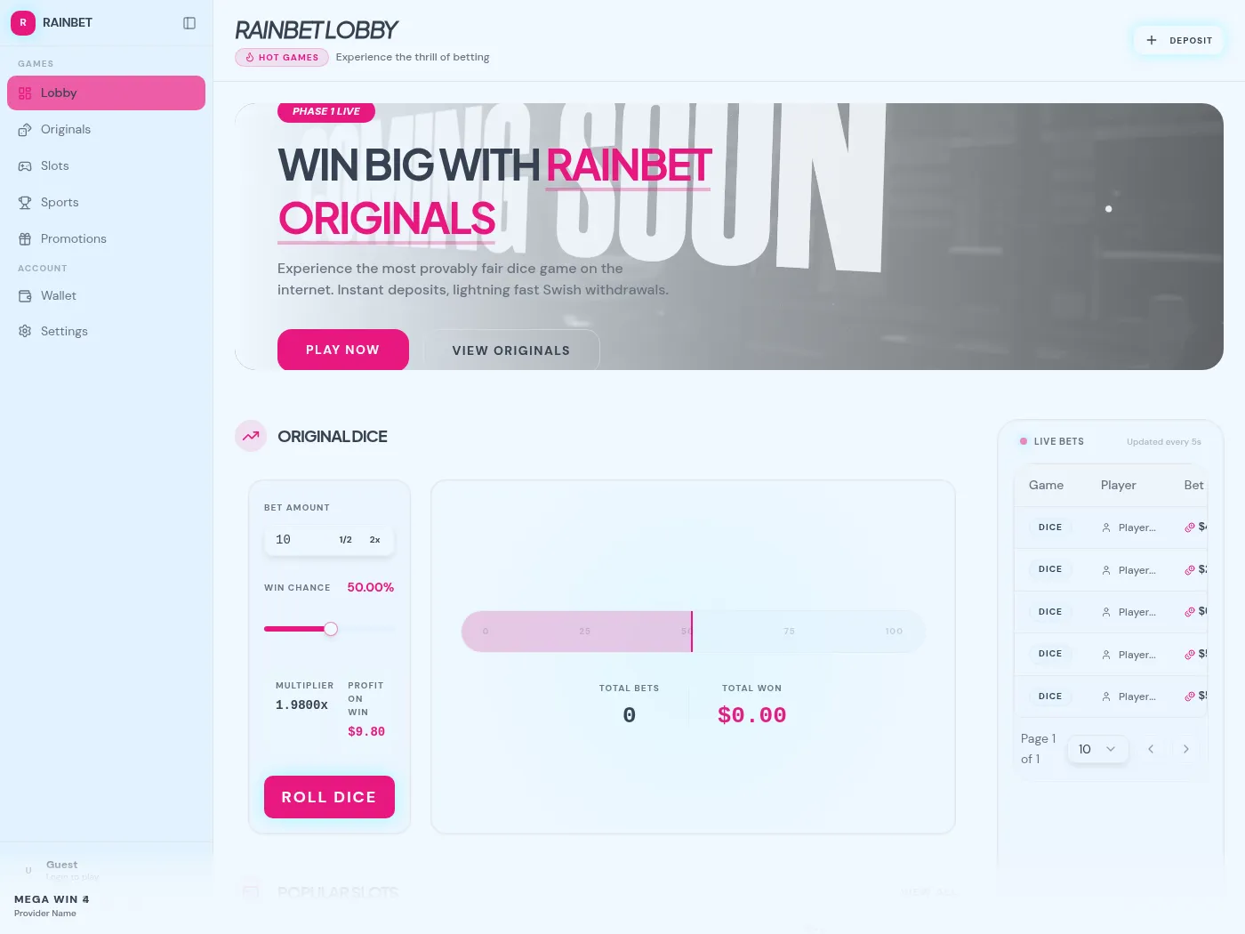 Rainbet Clone Play