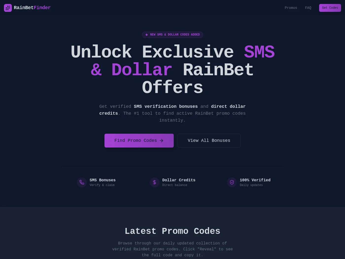 RainBet Promo Finder