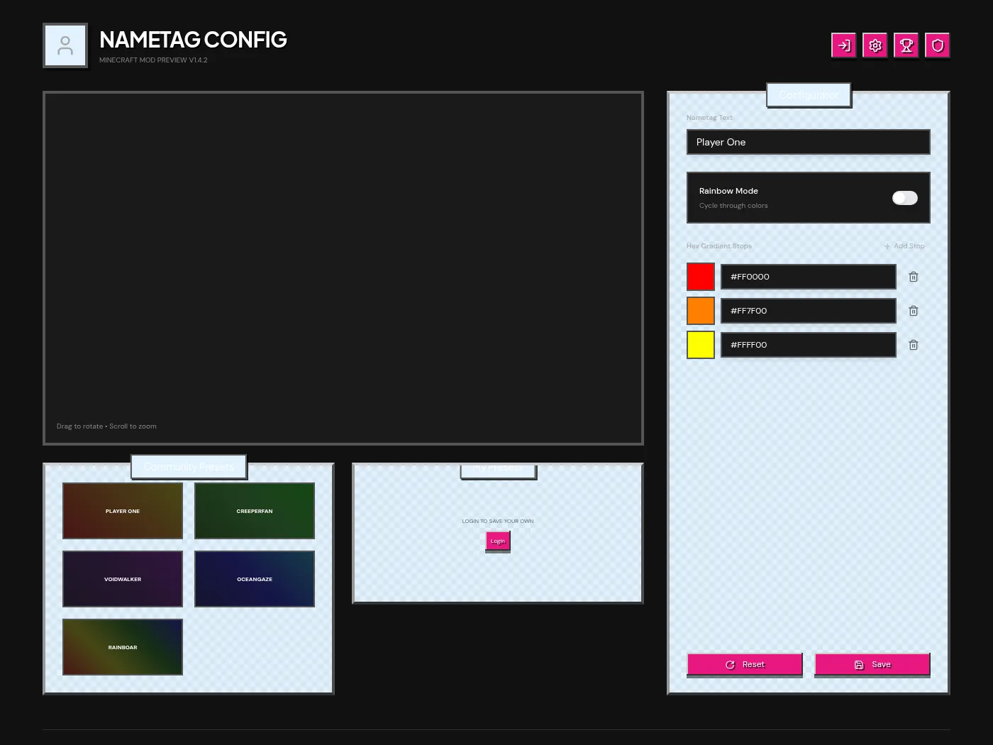 Rainbow Nametag Mod