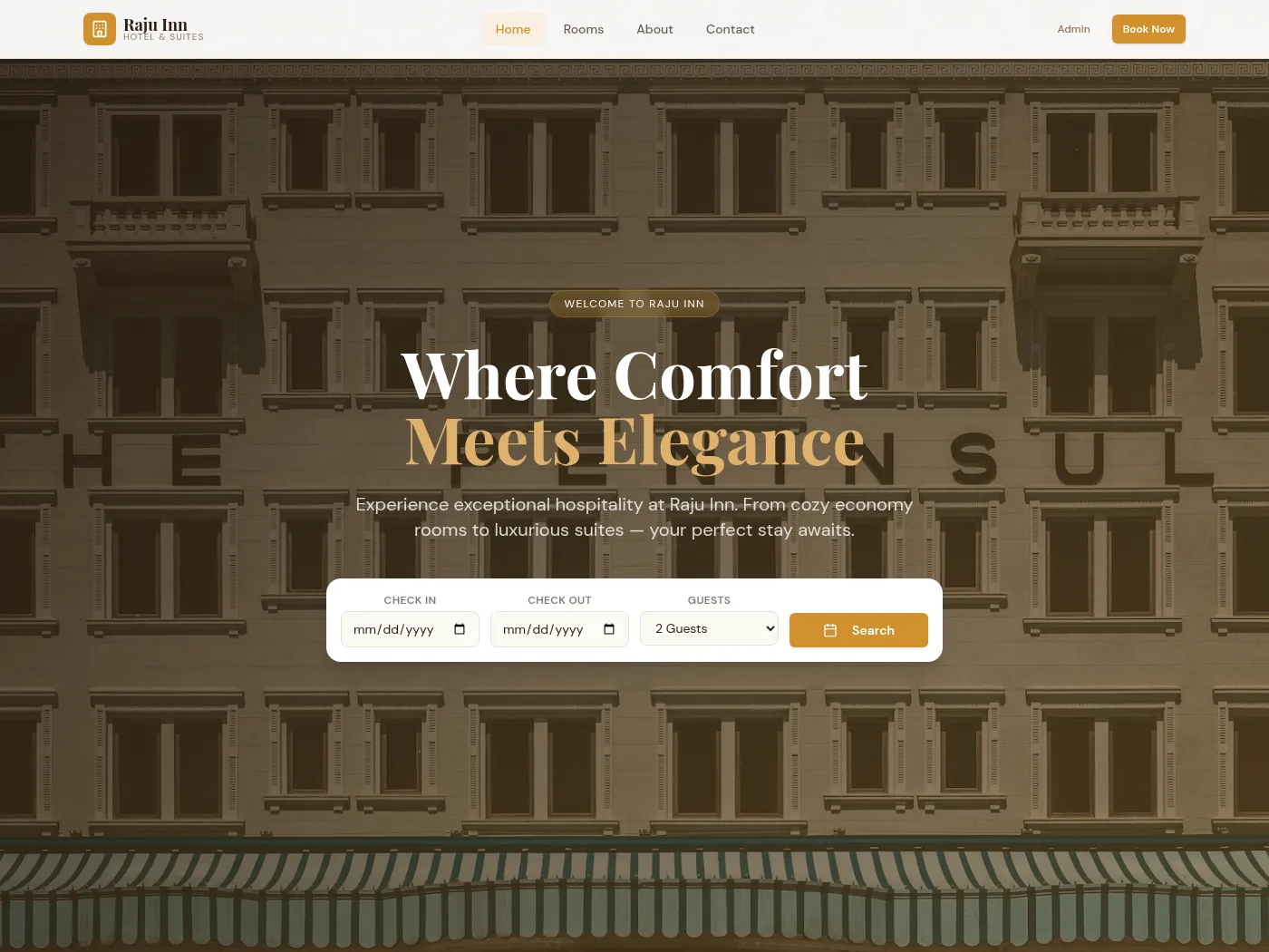 Raju Inn Booking Site