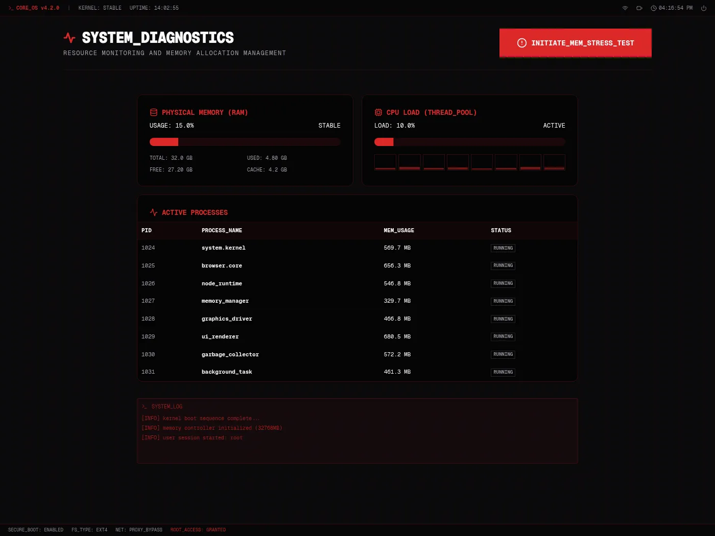 RAM Overload Demo Site