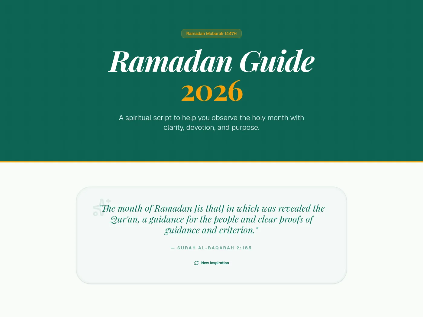 Ramadan Guide