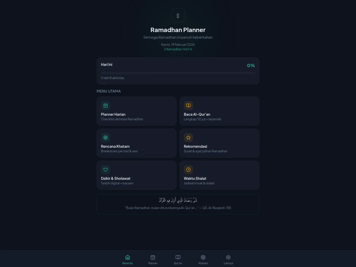 Ramadhan Planner PWA