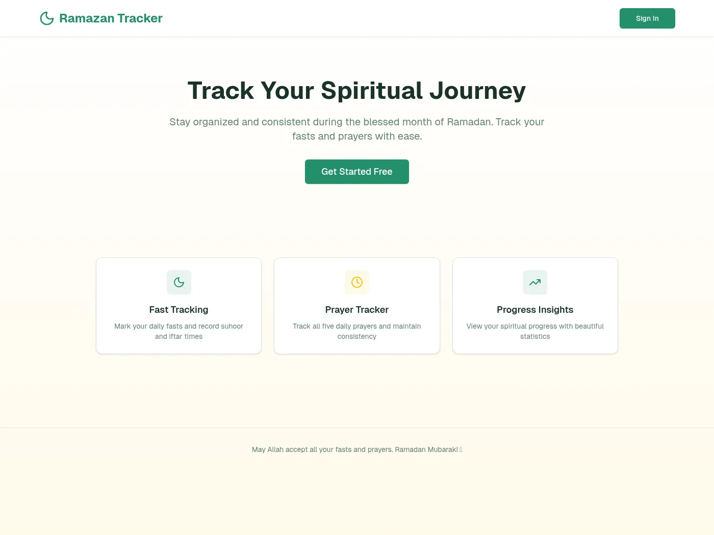 Ramazan Fast Tracker