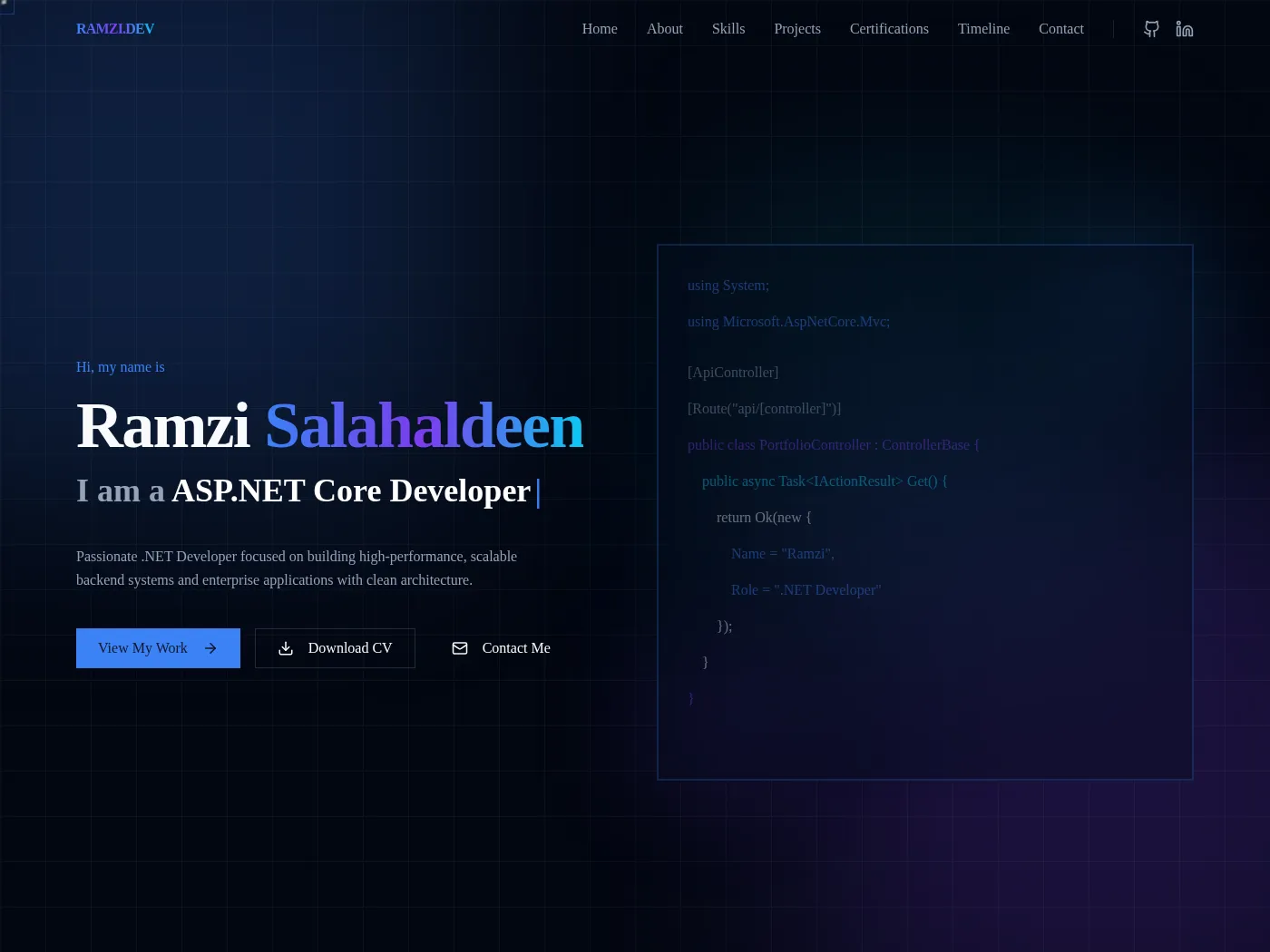 Ramzi's Premium Dev Portfolio