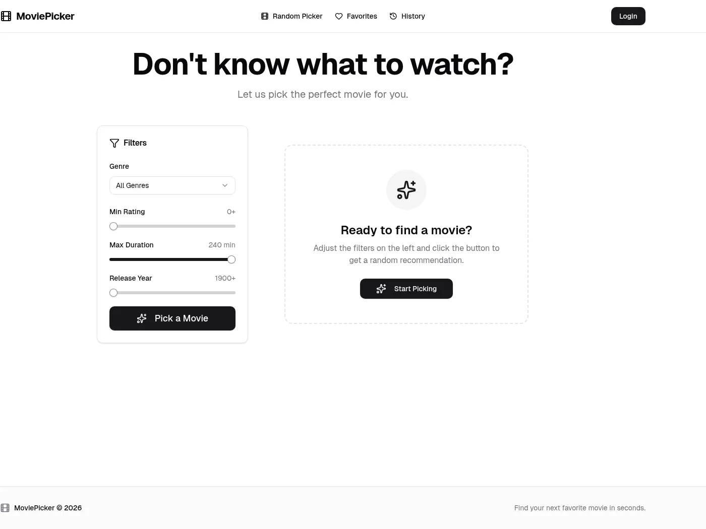 Random Movie Picker