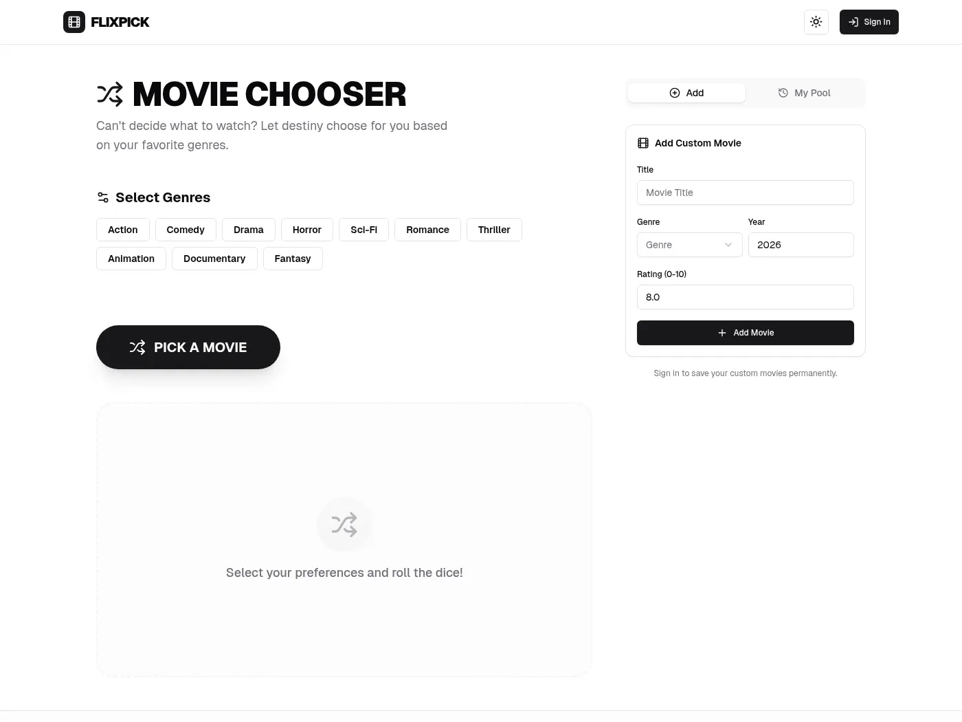 Random Movie Chooser