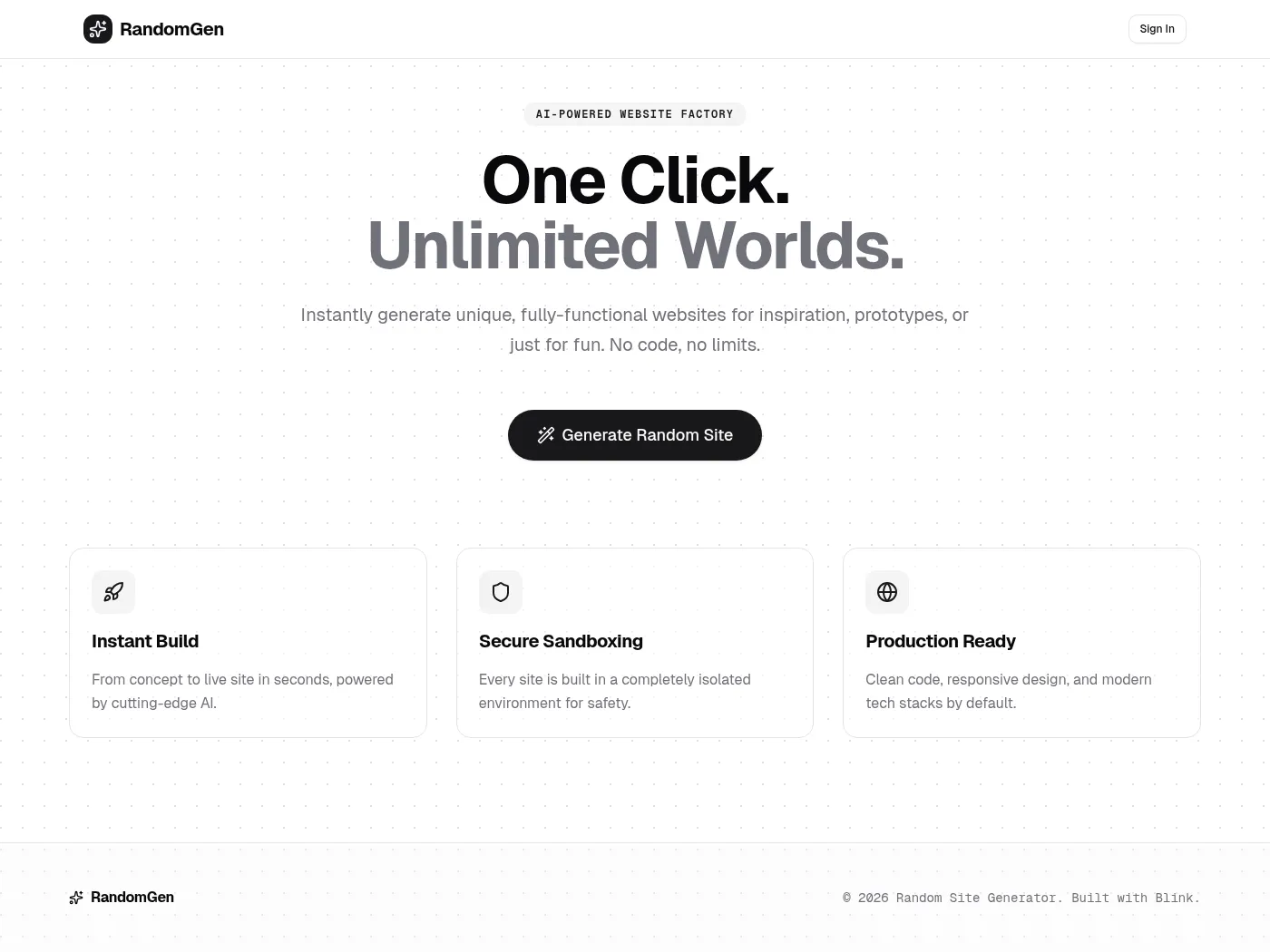 Random Site Generator
