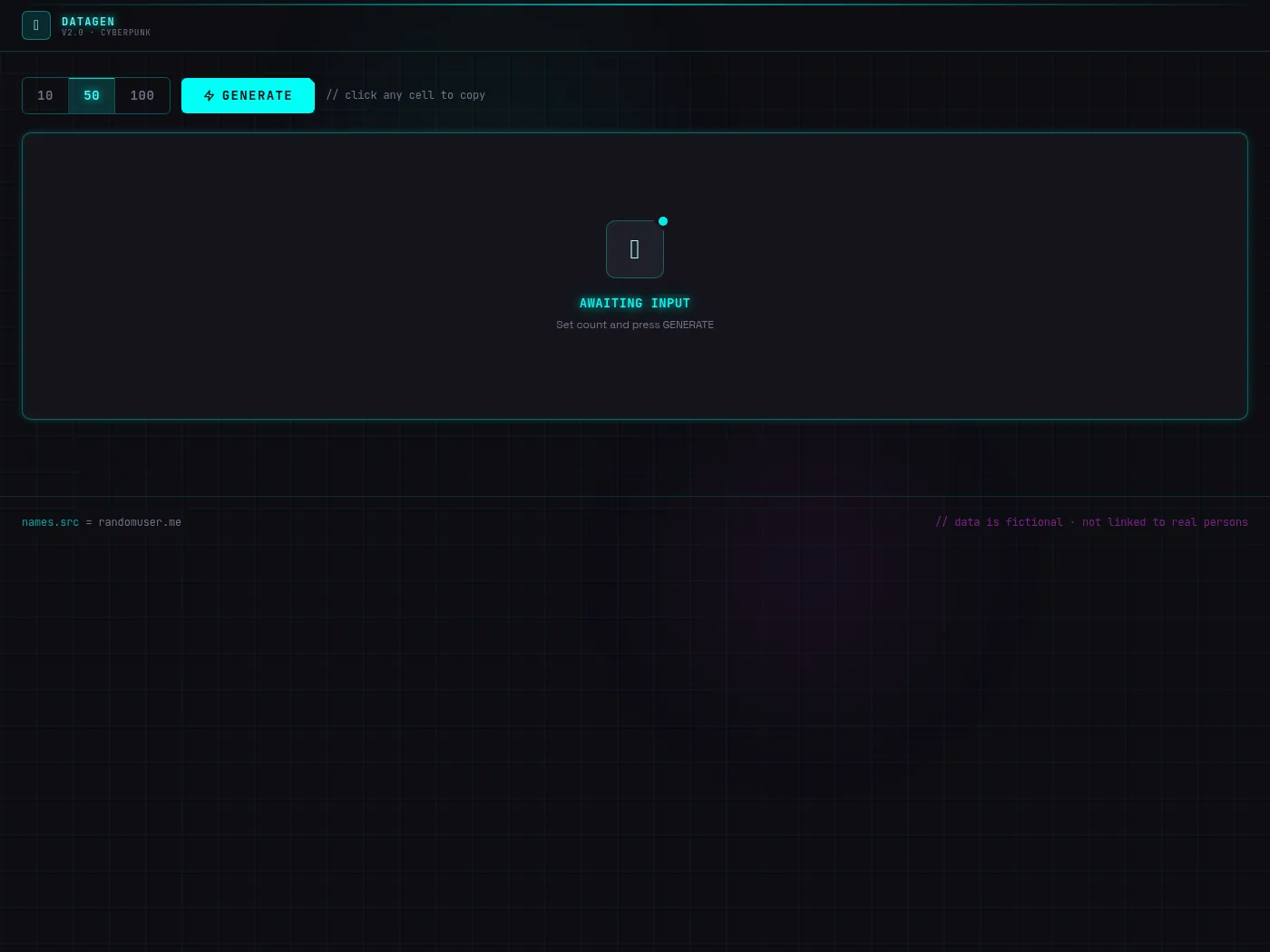 Random Data Generator