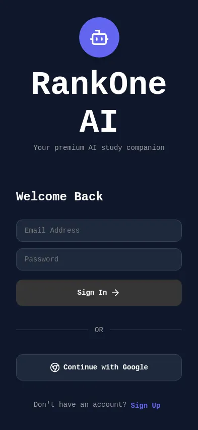 RankOne AI Study Companion