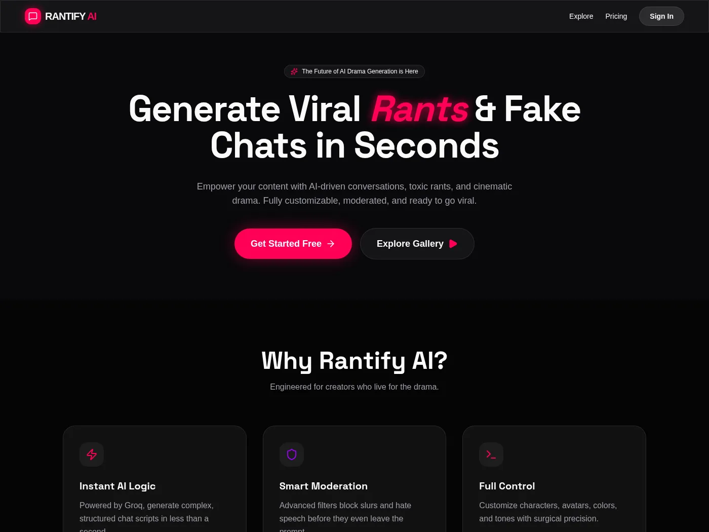 Rantify AI Generator