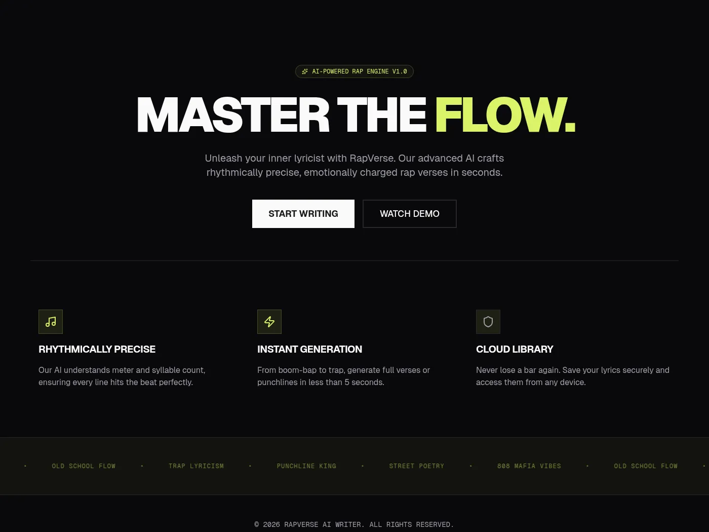 RapVerse AI Writer