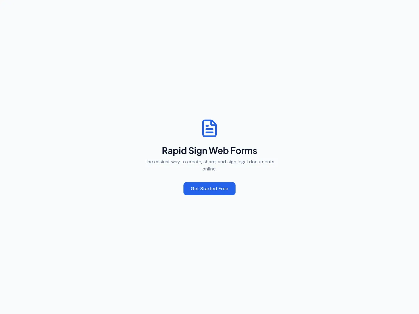 Rapid Sign Web Forms