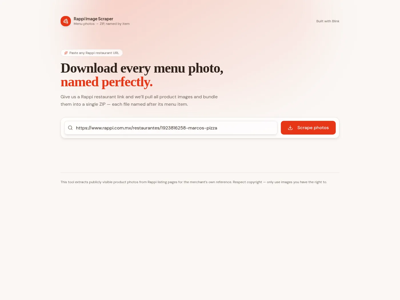 Rappi Image Scraper