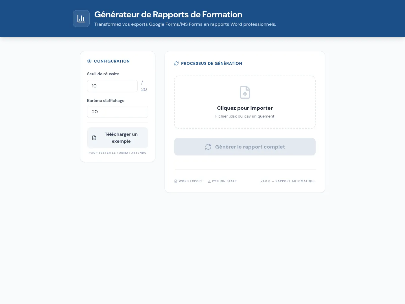 Rapport Formation Générateur