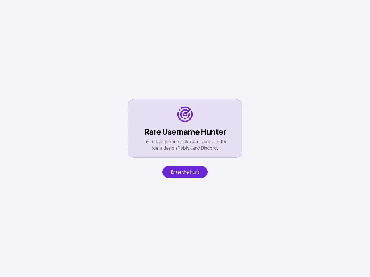 Rare Username Hunter