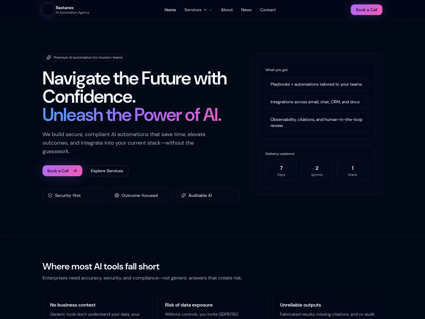Rastanex AI Agency Site