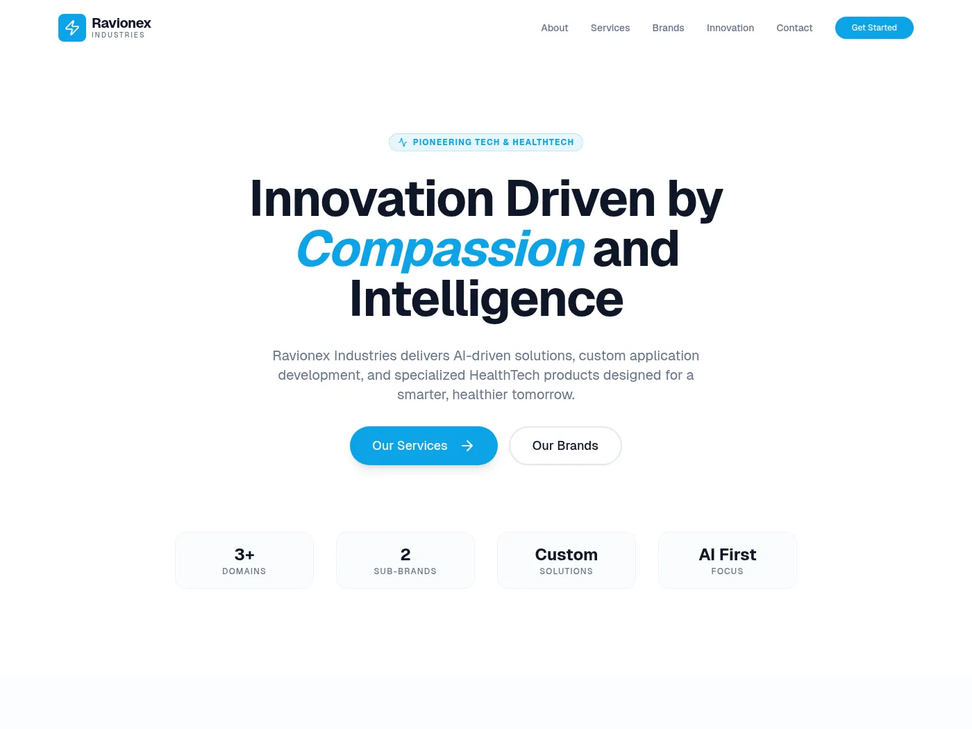 Ravionex Corporate Website