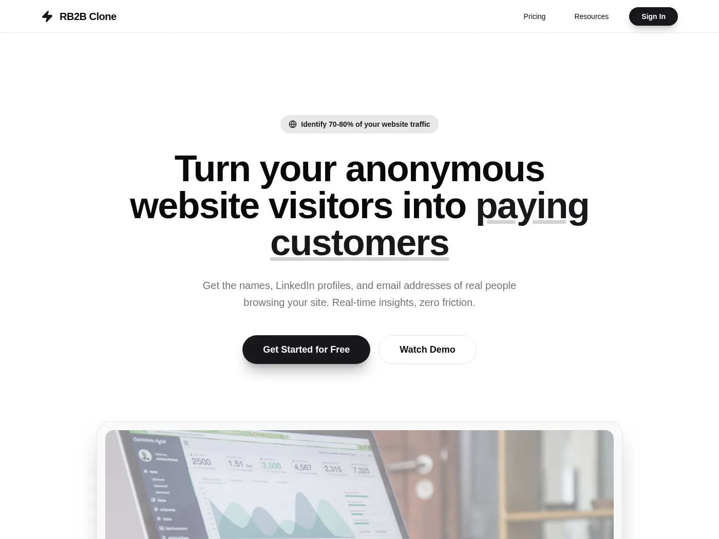 RB2B Page Visitor Clone