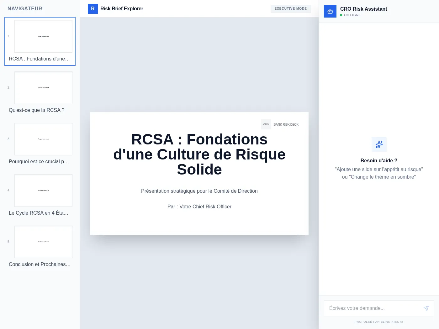 RCSA Risk Assessment Brief