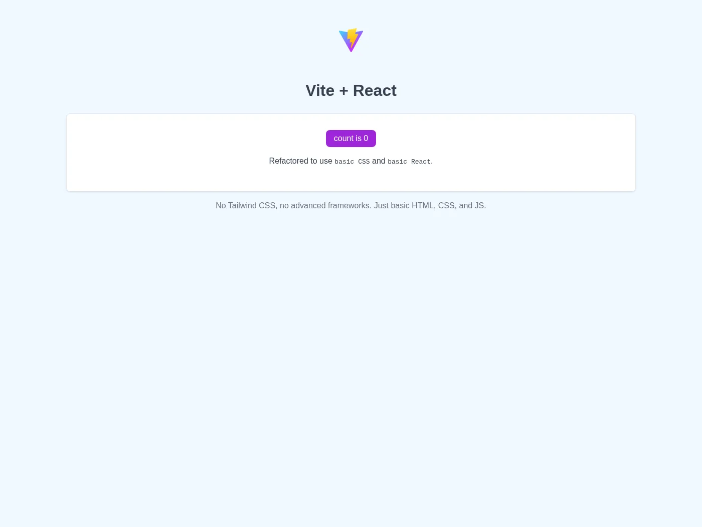 Pure React UI Refactor