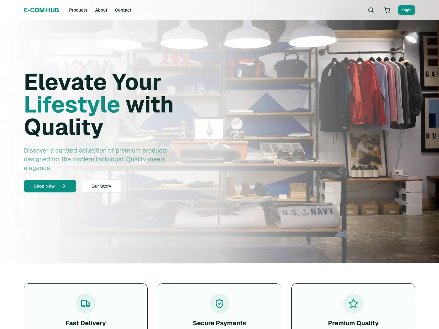 React E-Commerce Hub