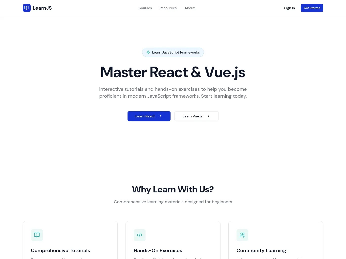Learn React & Vue Portal