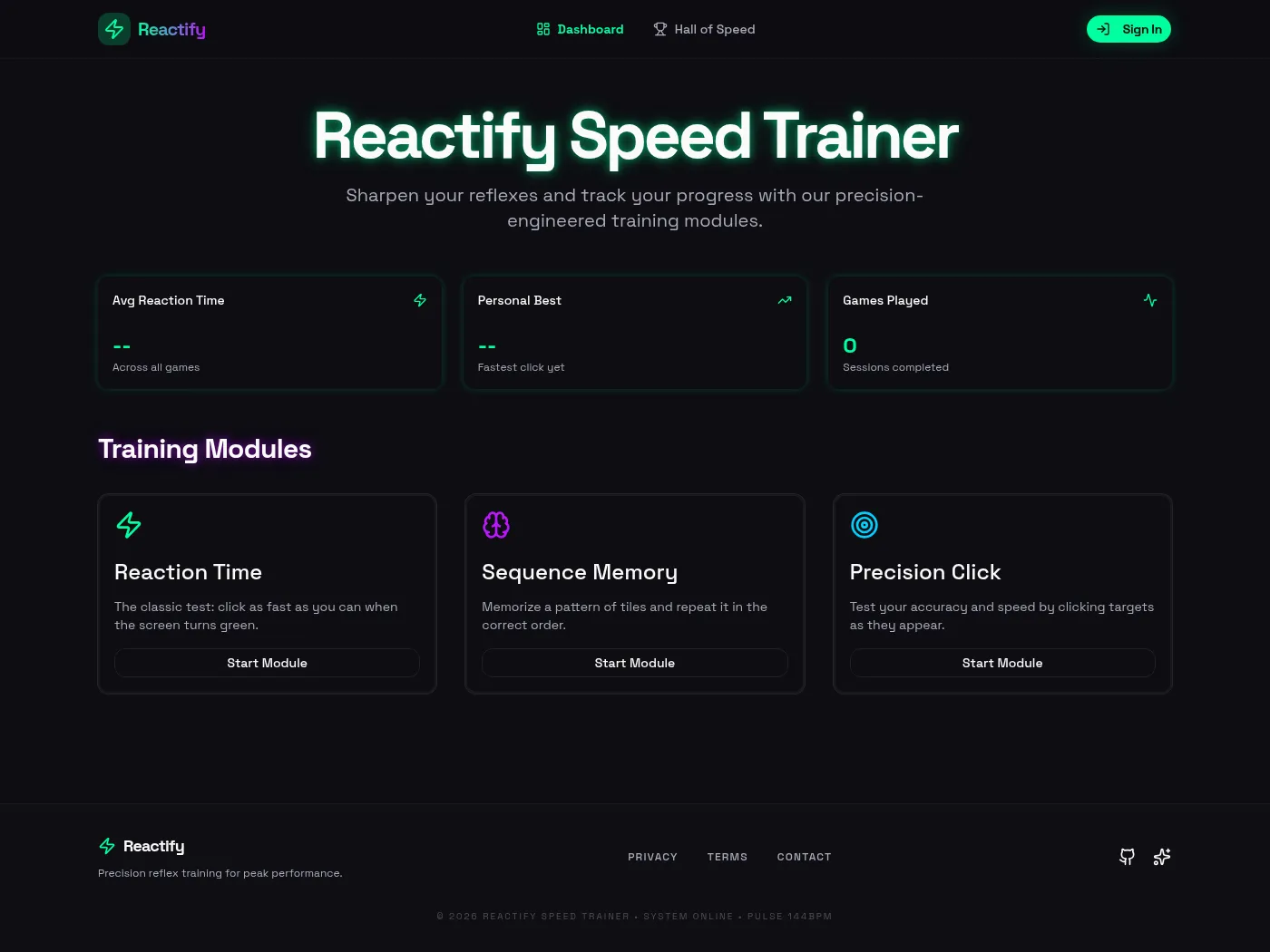 Reactify Speed Trainer