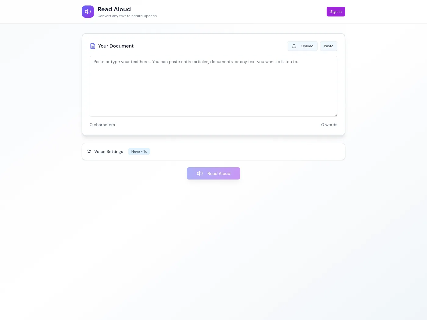 Read Aloud Doc App