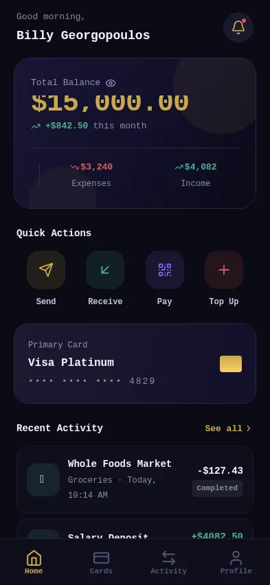 Billy G's Digital Wallet