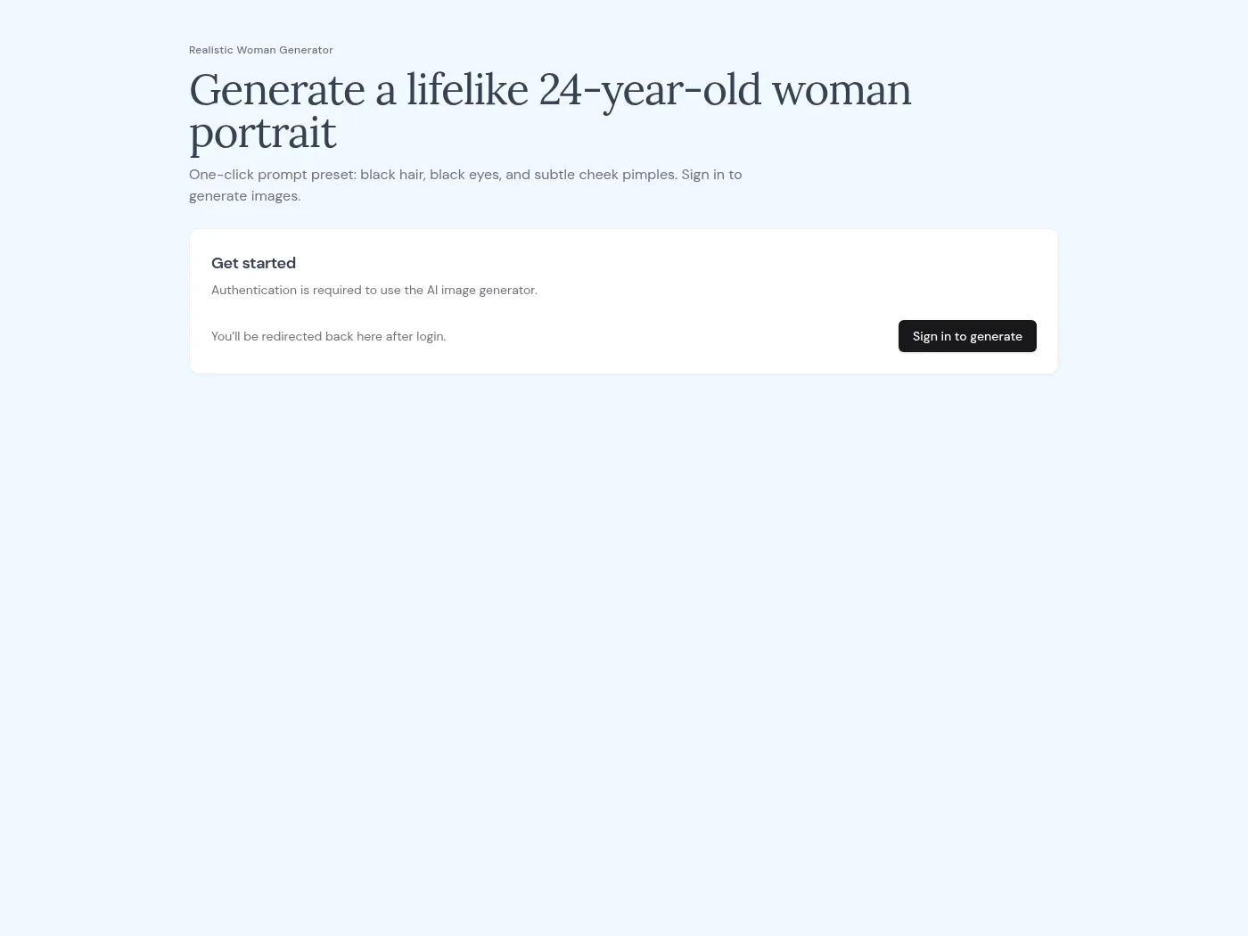 Realistic Woman Generator