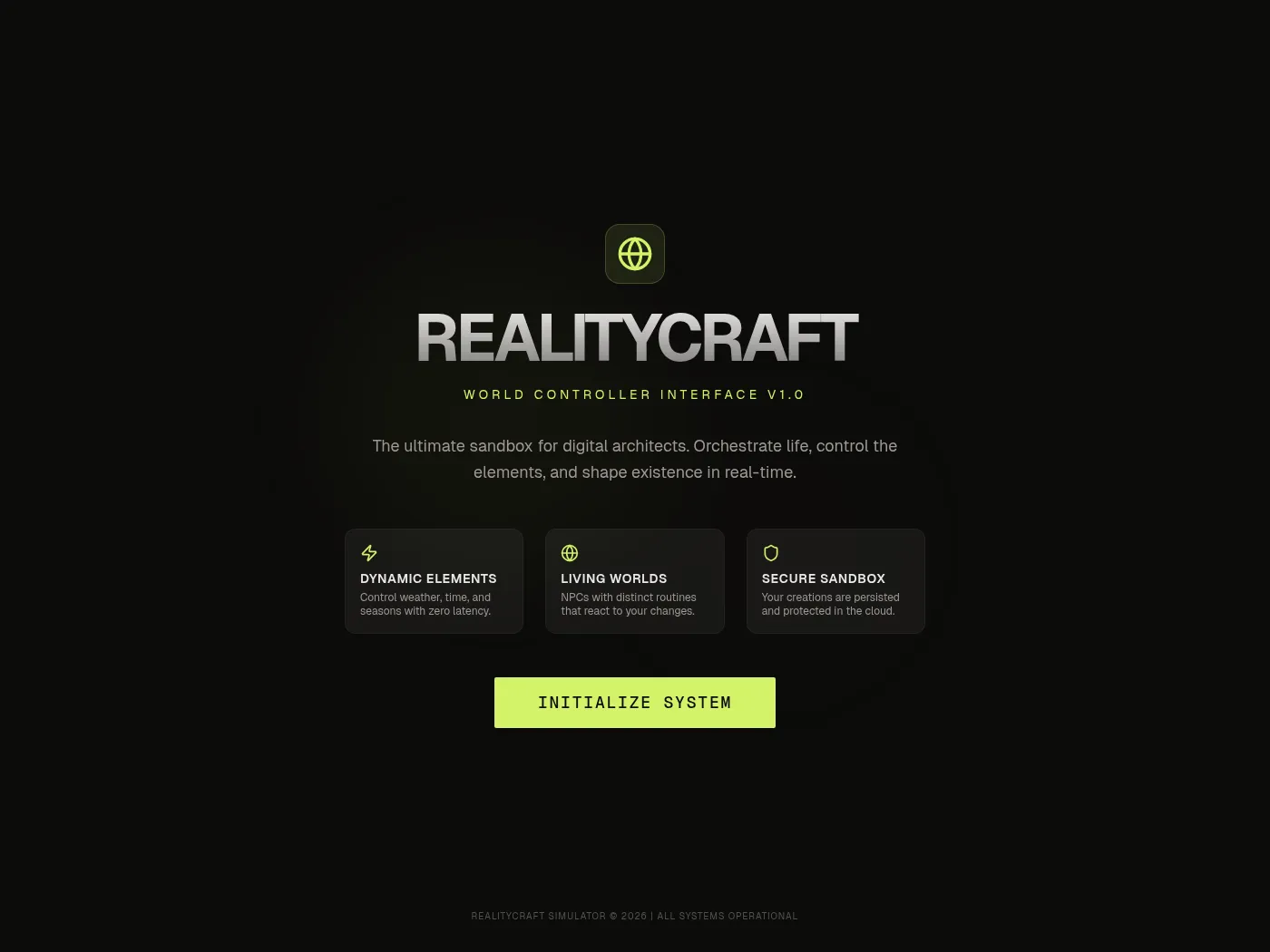 RealityCraft Simulator