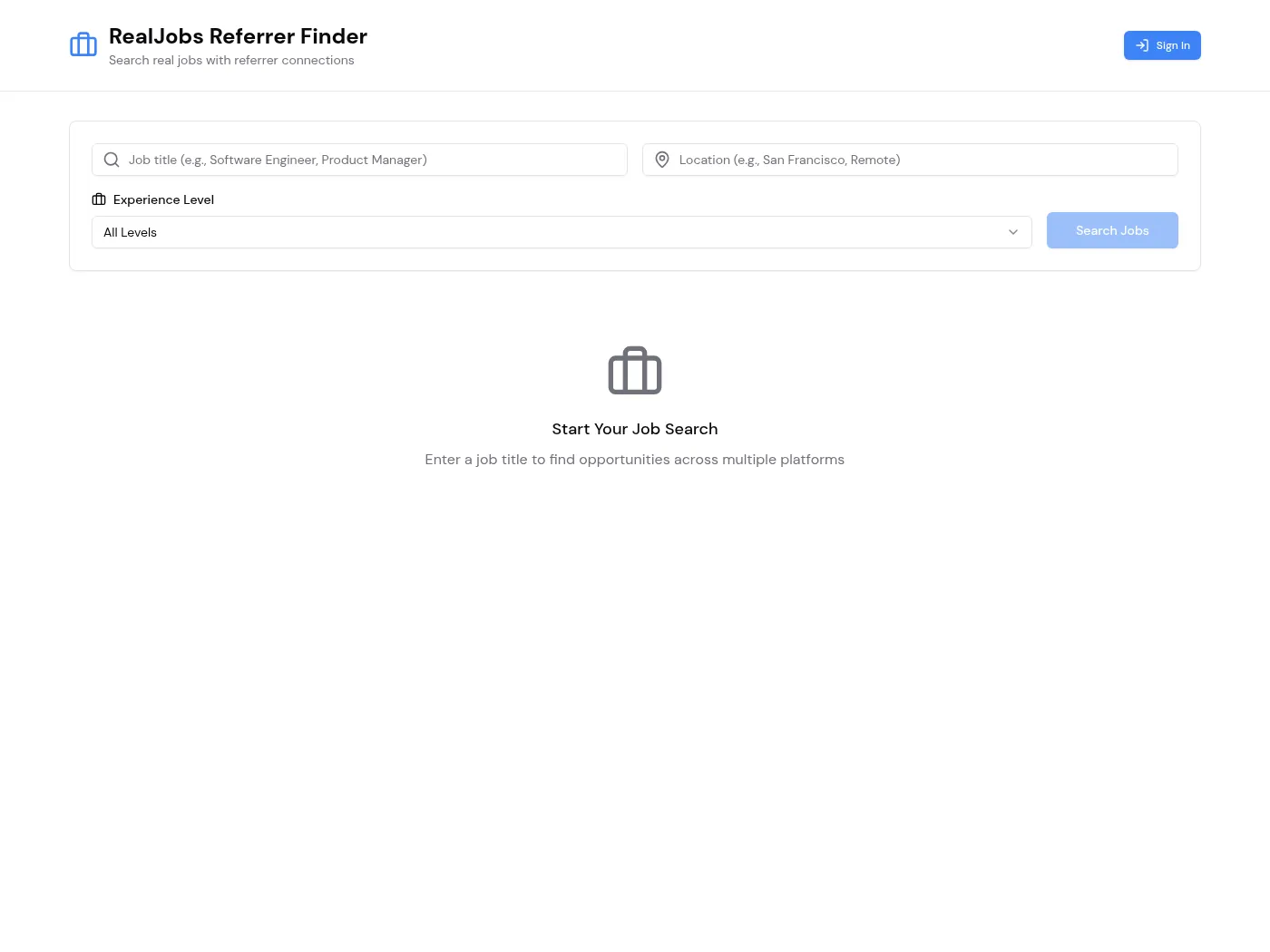 RealJobs Referrer Finder