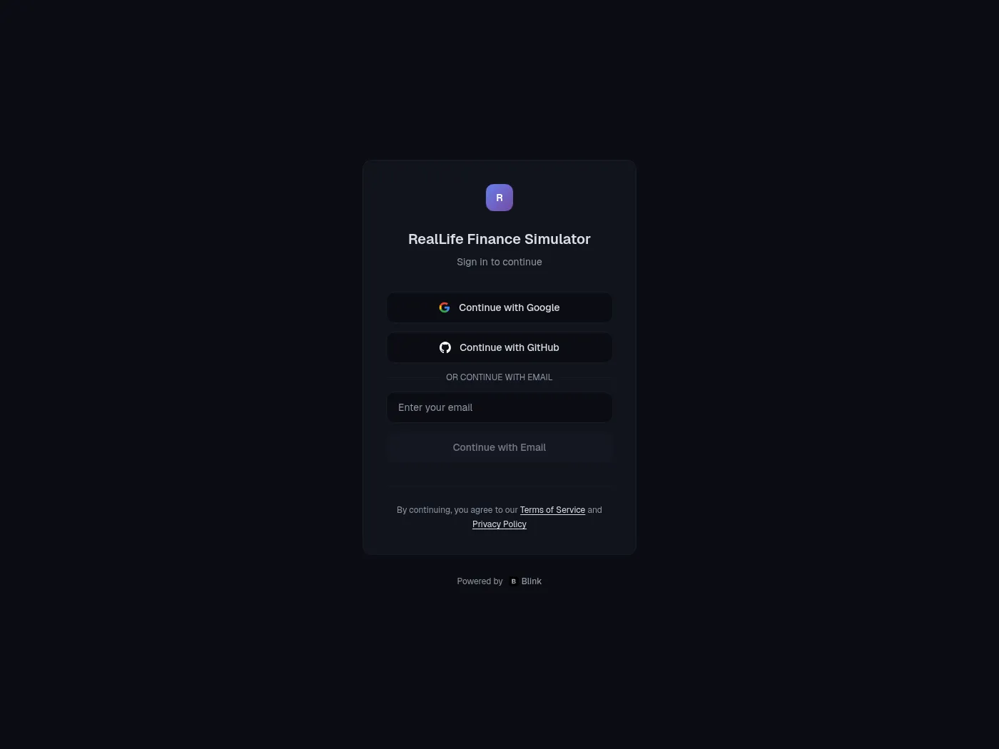RealLife Finance Simulator