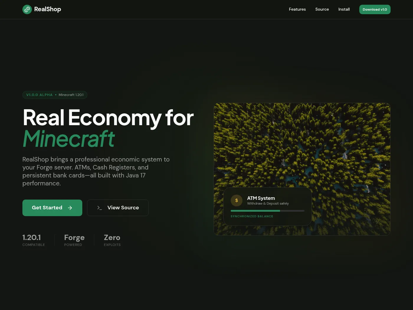 RealShop Economy Mod