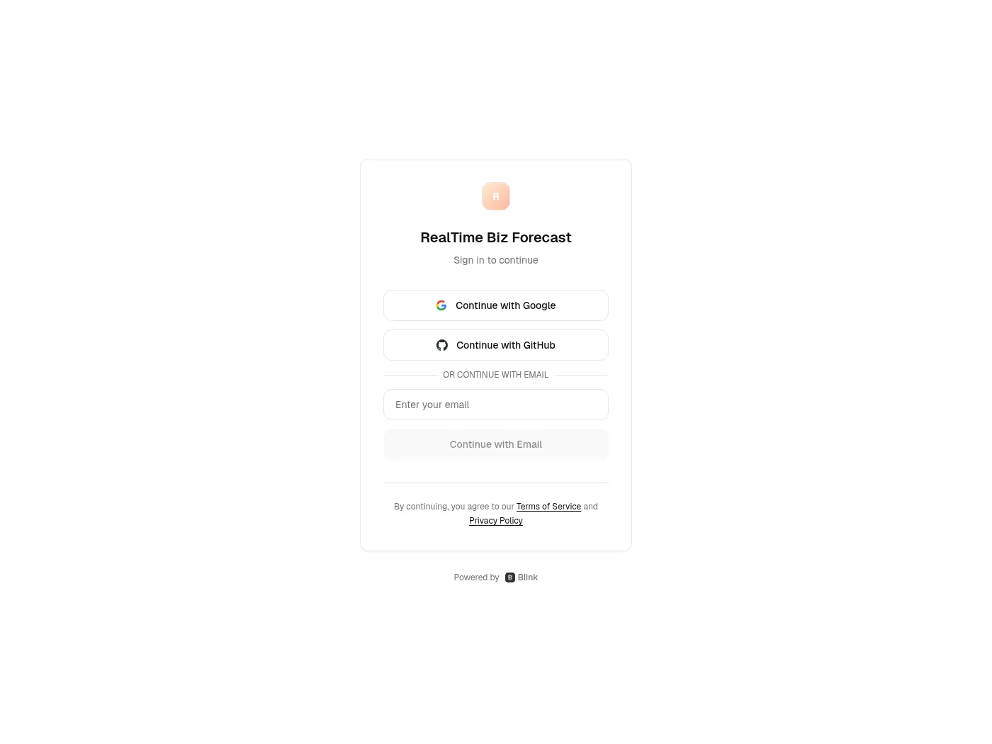 RealTime Biz Forecast