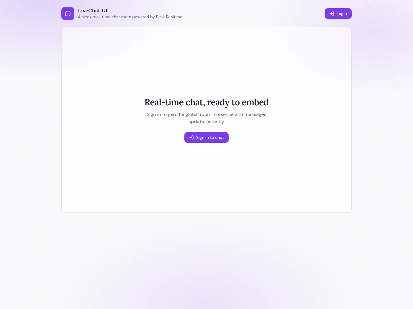 LiveChat UI