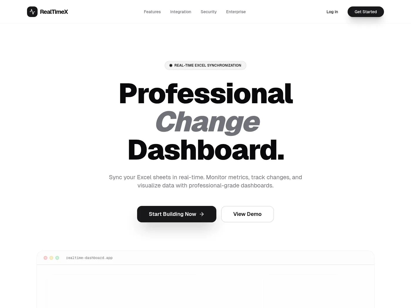 Real-Time Change Dashboard