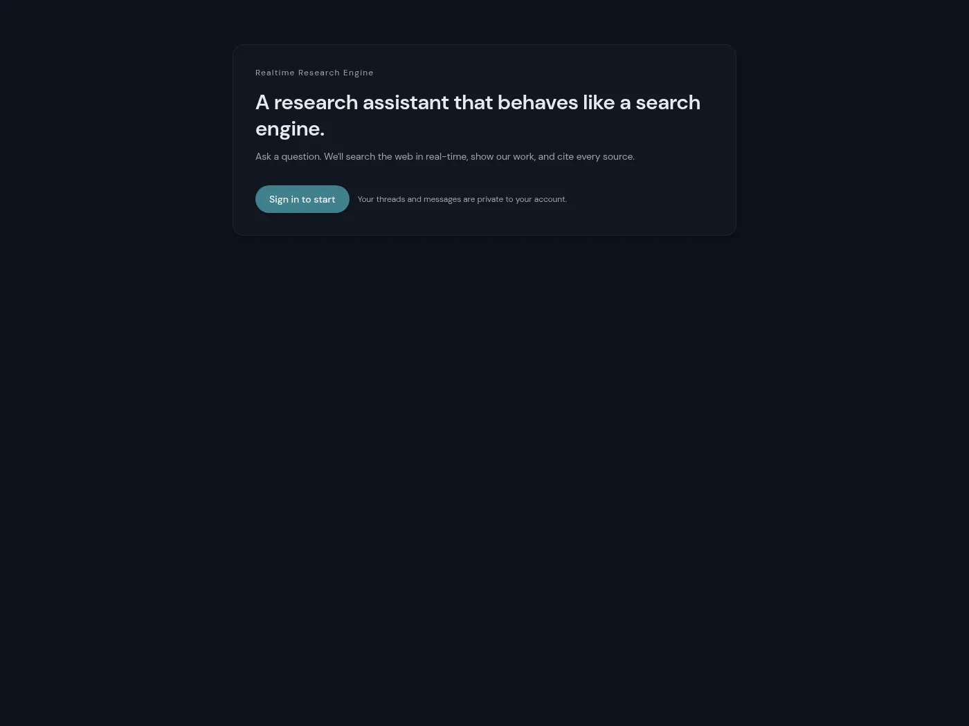 Realtime Research Engine