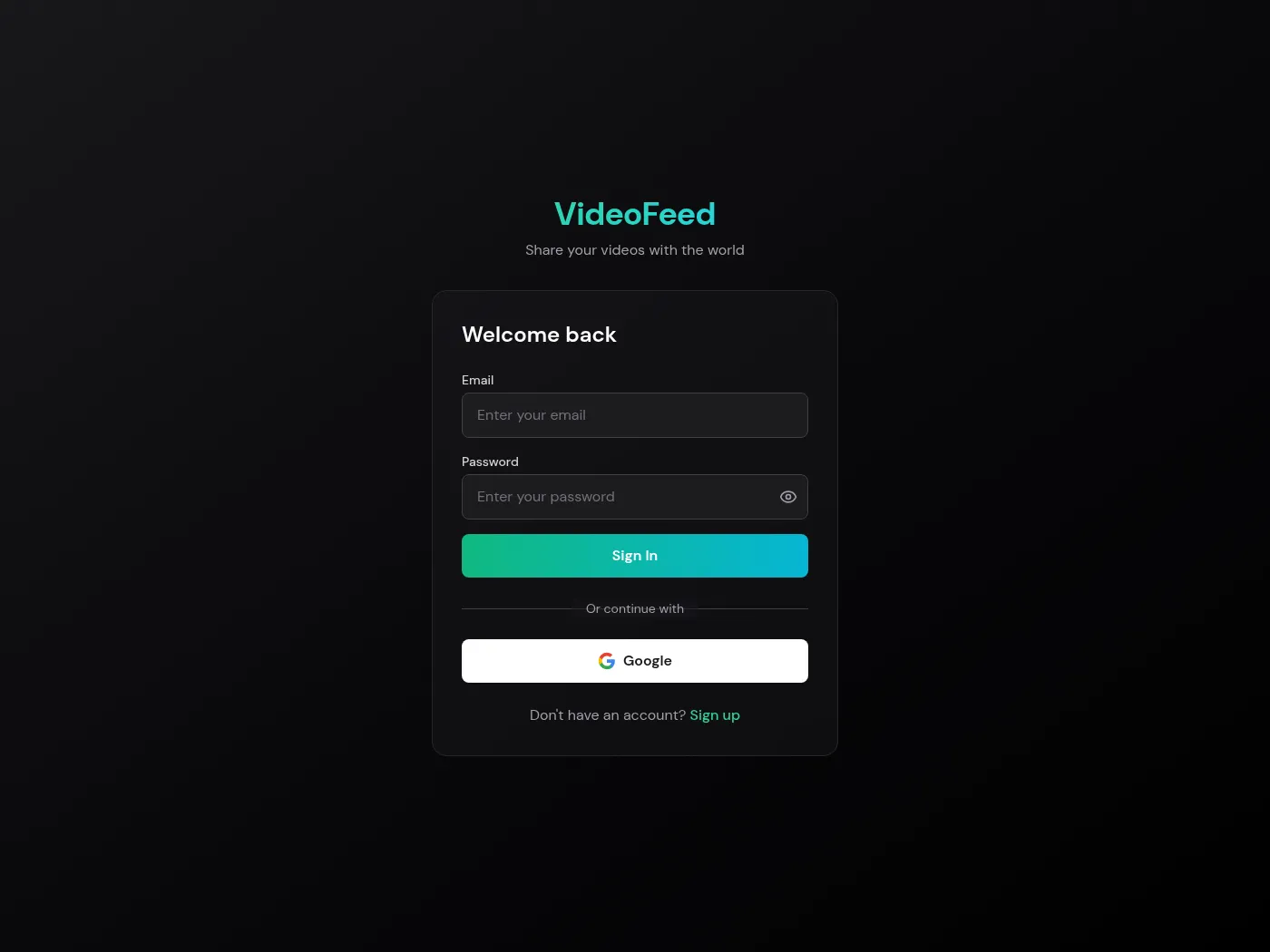 RealTime VideoFeed Admin