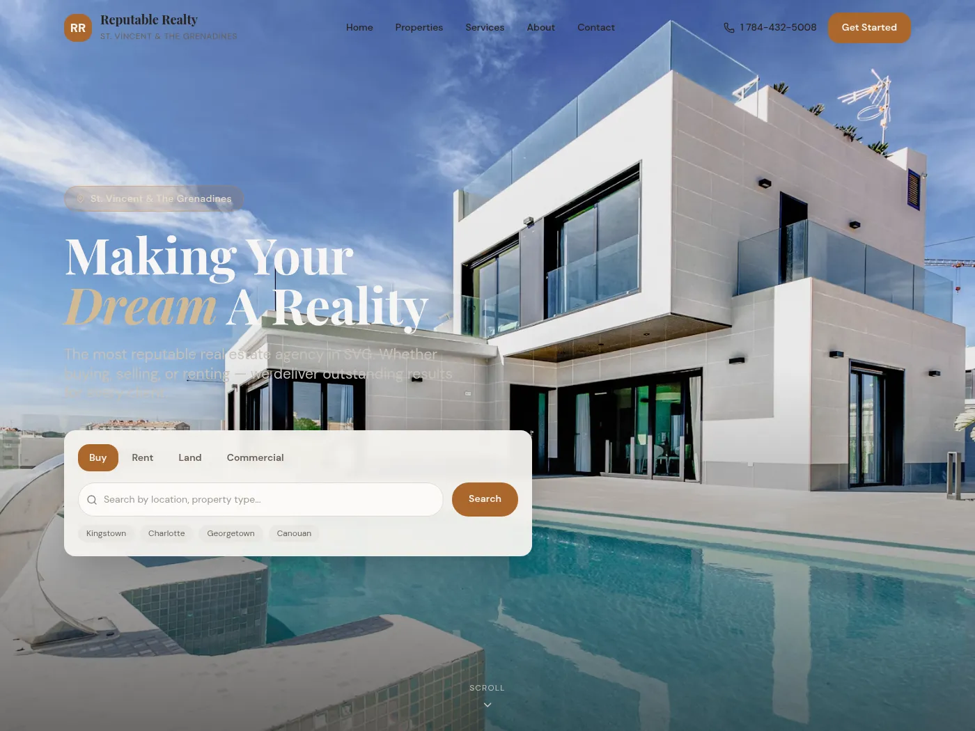 Reputable Realty Homepage UX