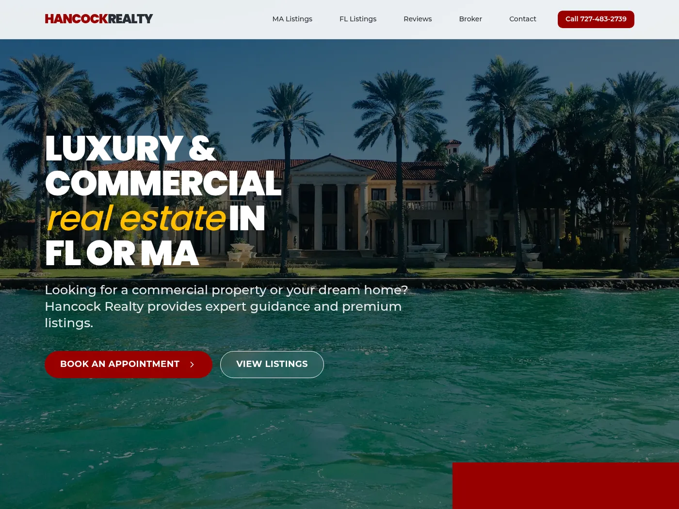 Hancock Realty Landing Page