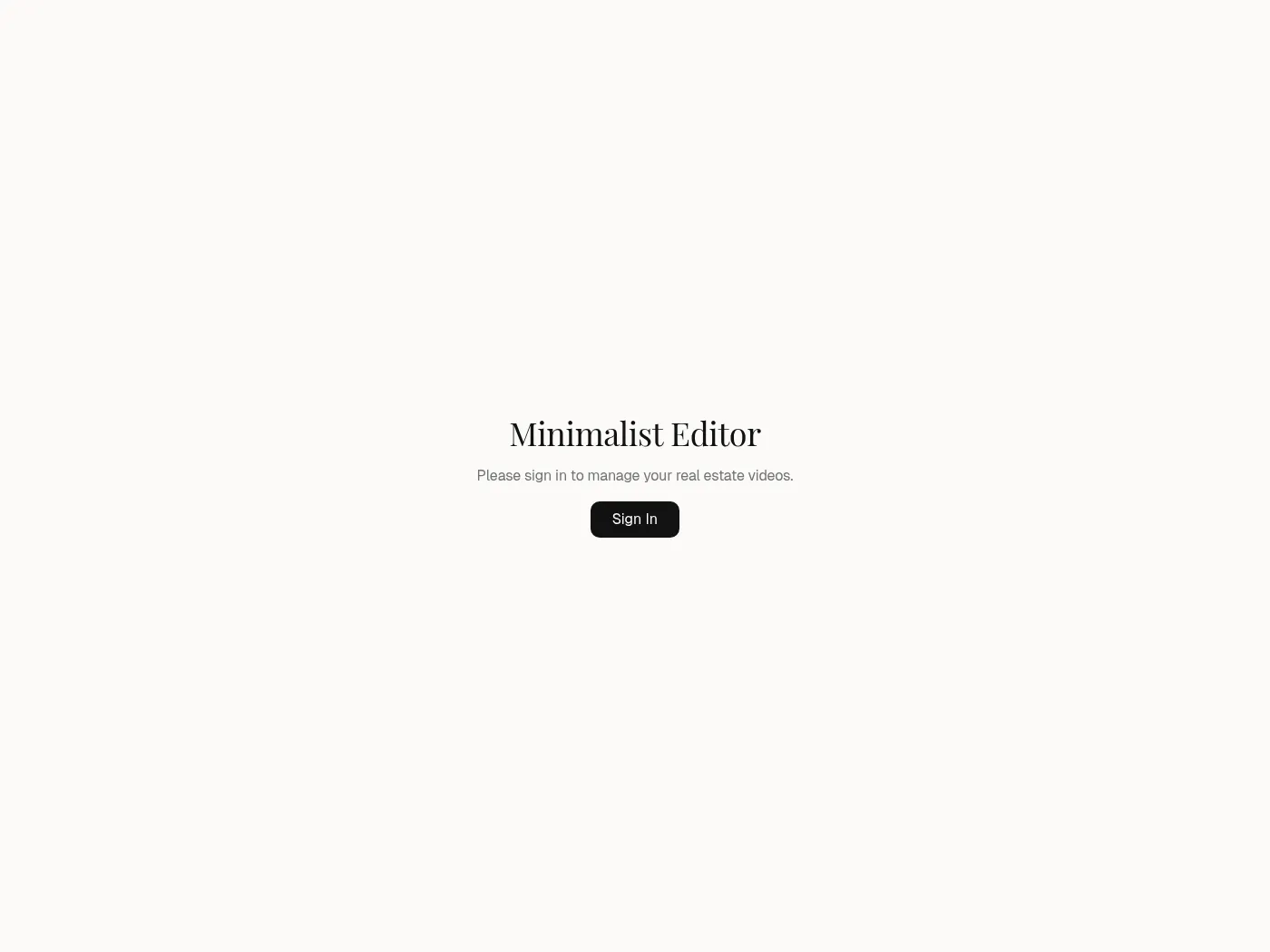 Minimalist Real Estate Edit