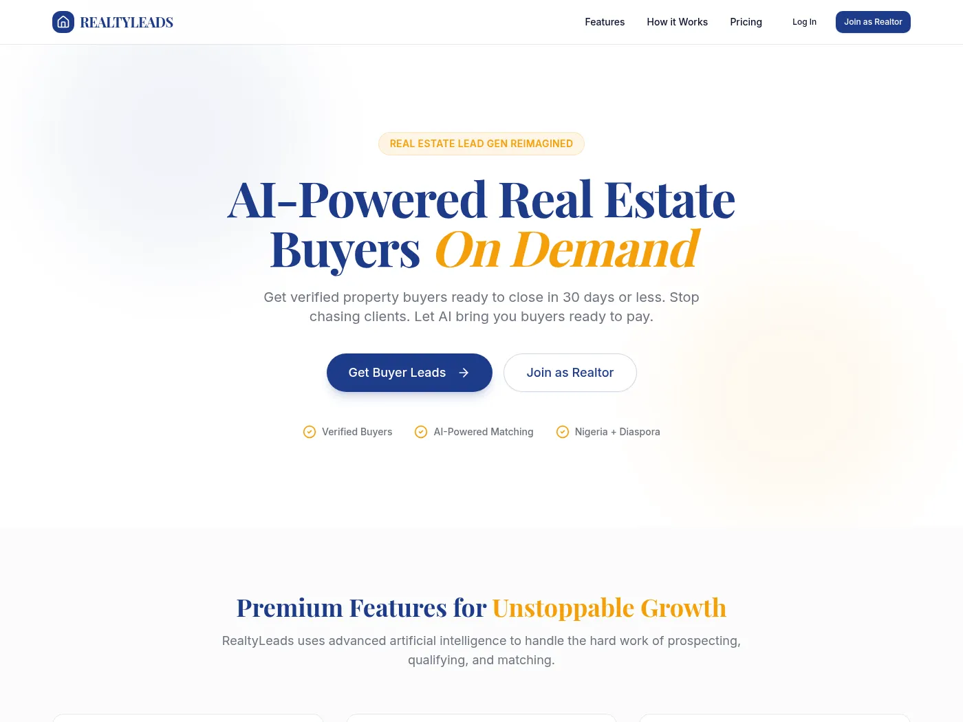 RealtyLeads AI Platform
