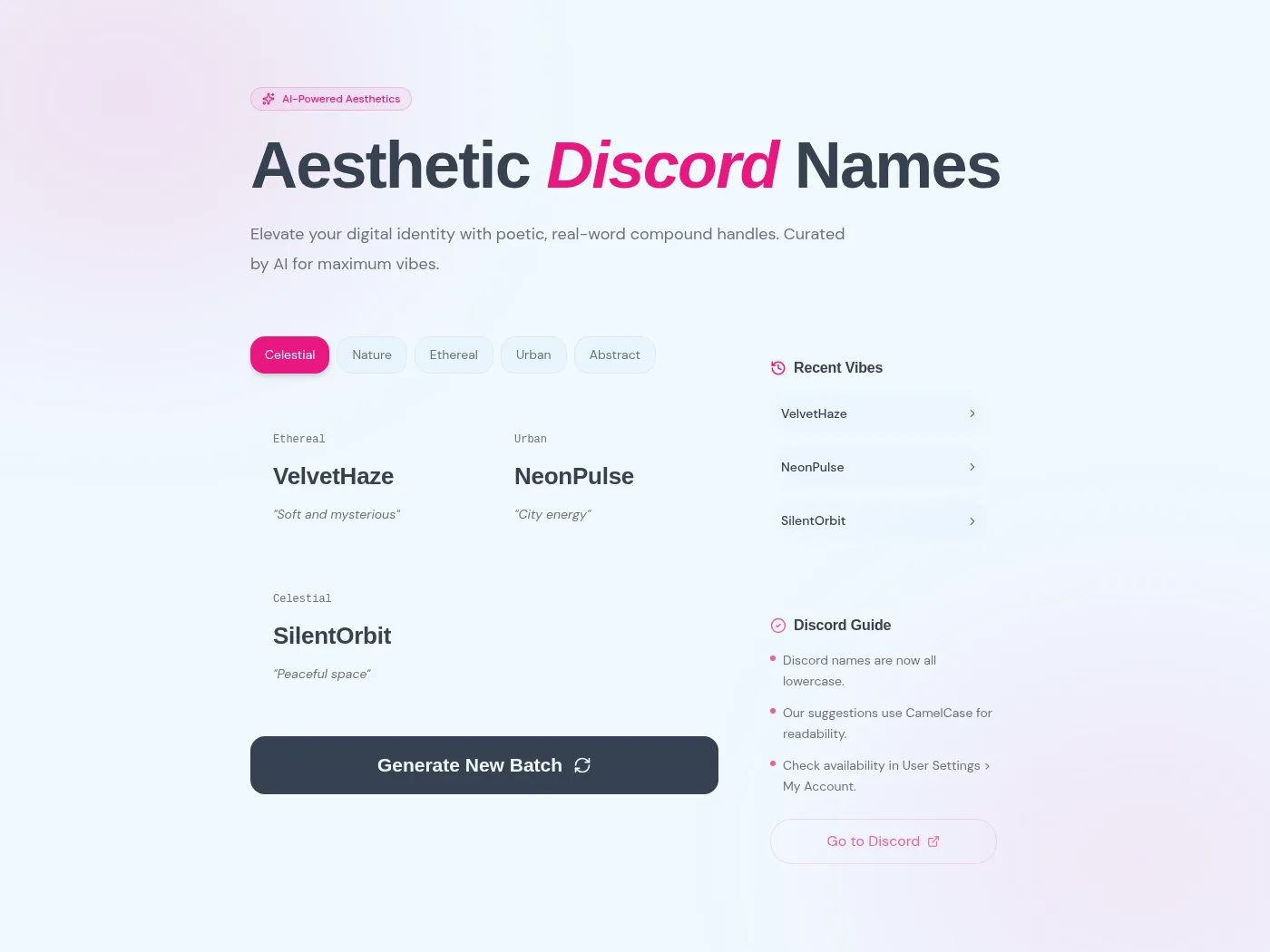 RealWord Discord Names