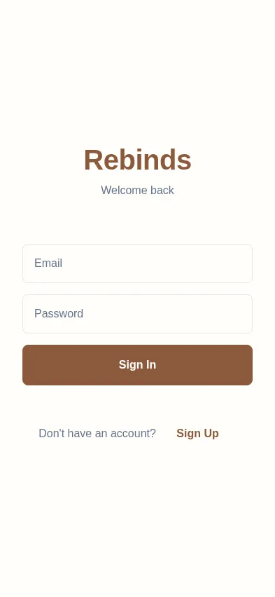 Rebinds Bookstore App