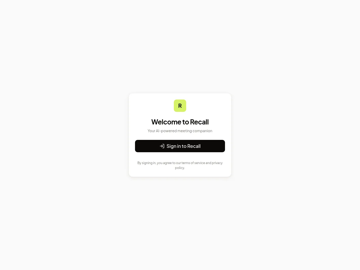 Recall Notes App