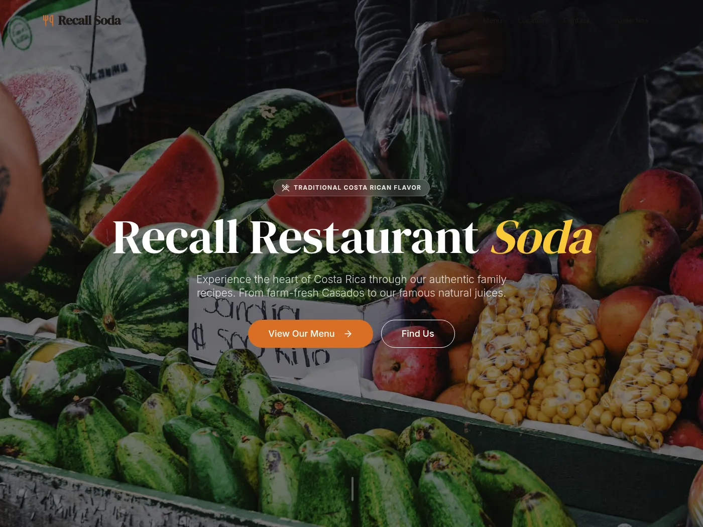 Recall Soda Restaurant Site
