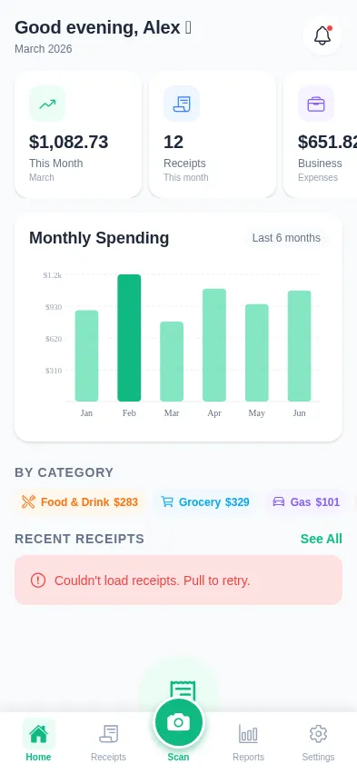 Receipt & Expense Tracker